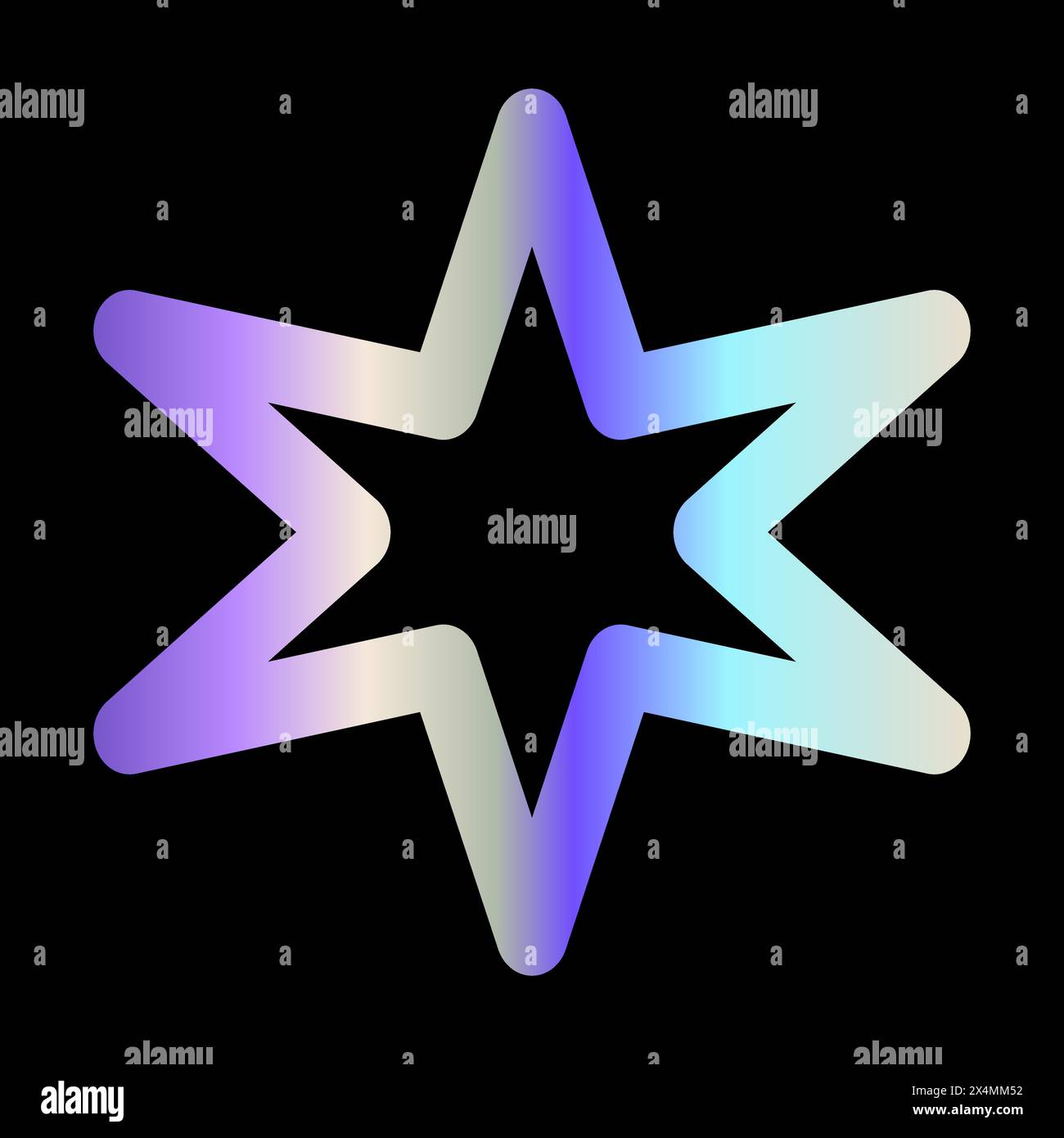 Y2k gradient element, 2000s sticker star with hologram, vector ...