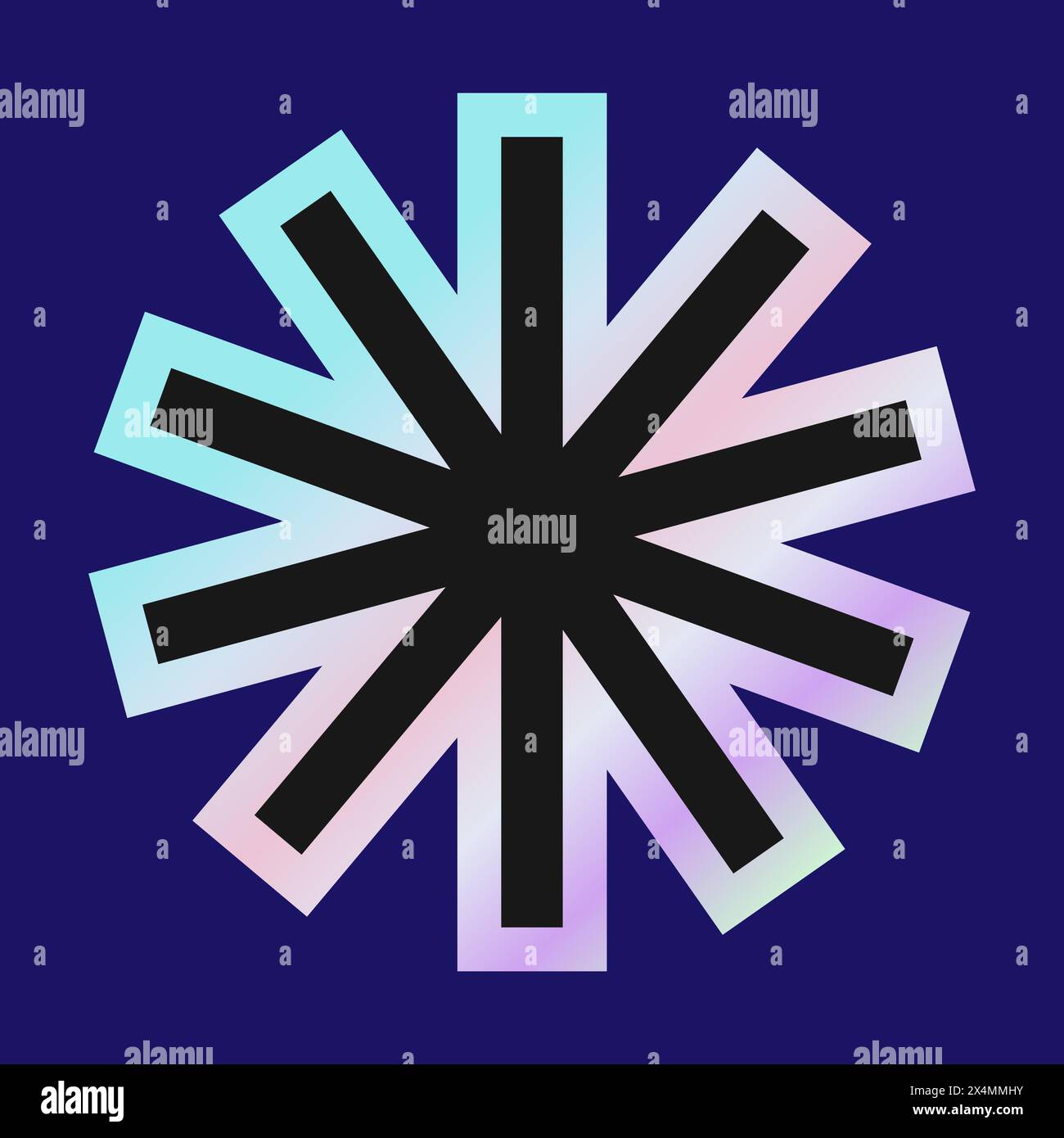 Y2k gradient element, 2000s sticker with hologram, vector futuristic ...