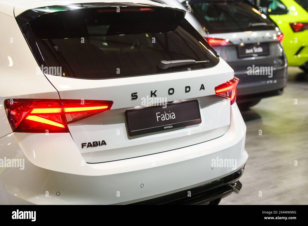 RIGA, LATVIA. 19th April 2024. New Skoda Fabia car at International ...