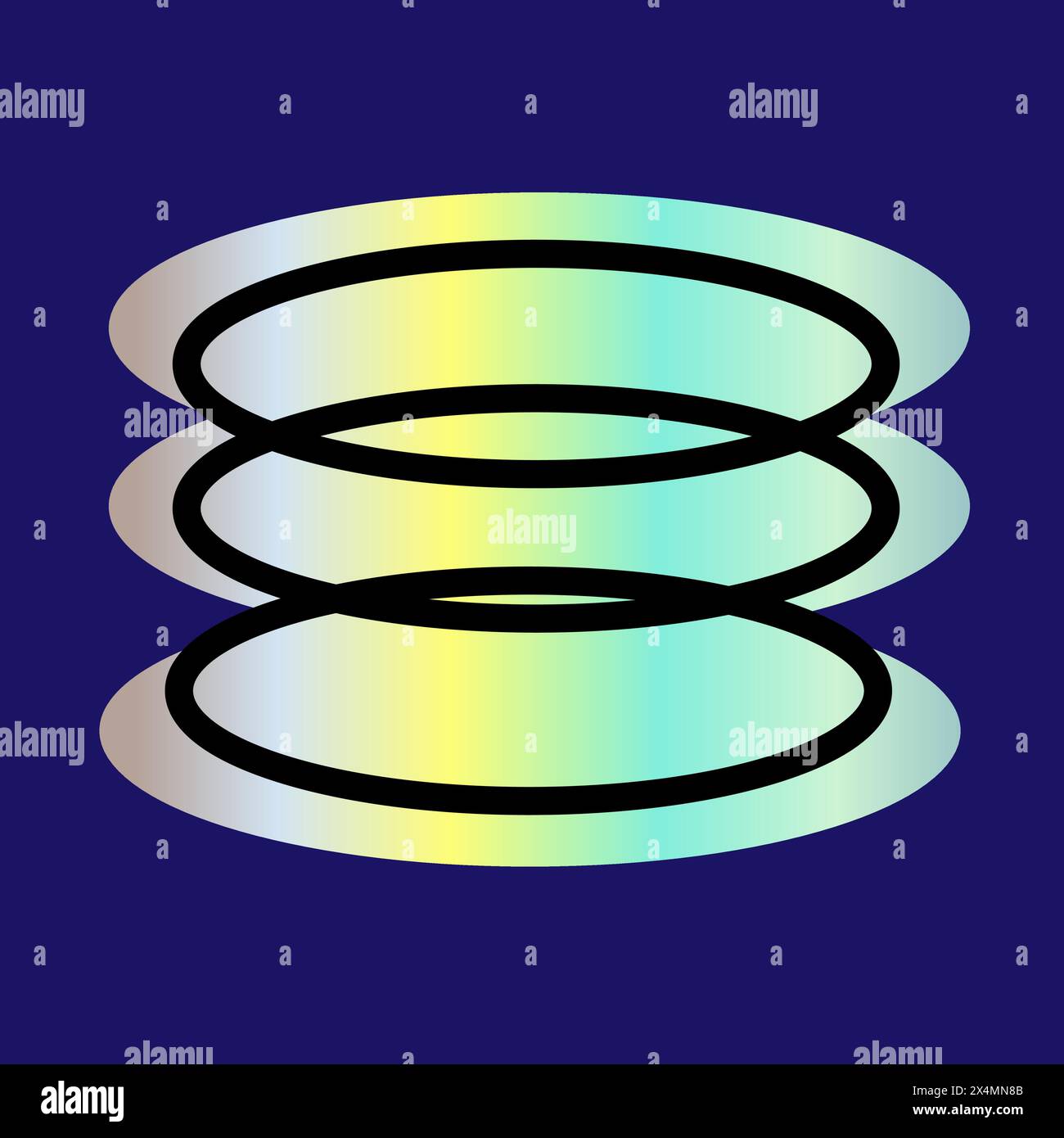 Y2k gradient element, 2000s sticker smile with hologram, vector ...