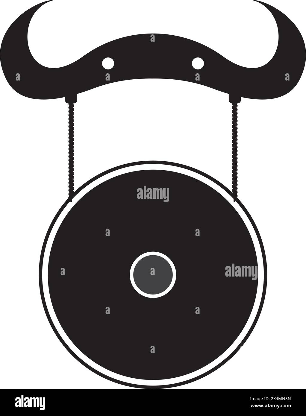 Icon of Gong or Indonesian traditional musical instrument,vector ...