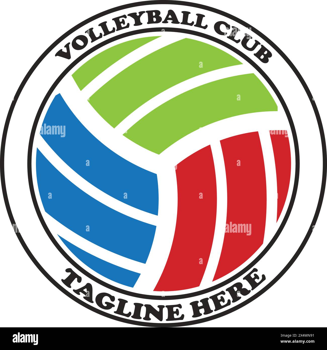 Volleyball team logo vector illustration template design Stock Vector ...