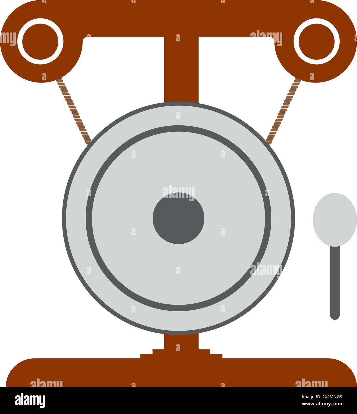 Icon of Gong or Indonesian traditional musical instrument,vector ...