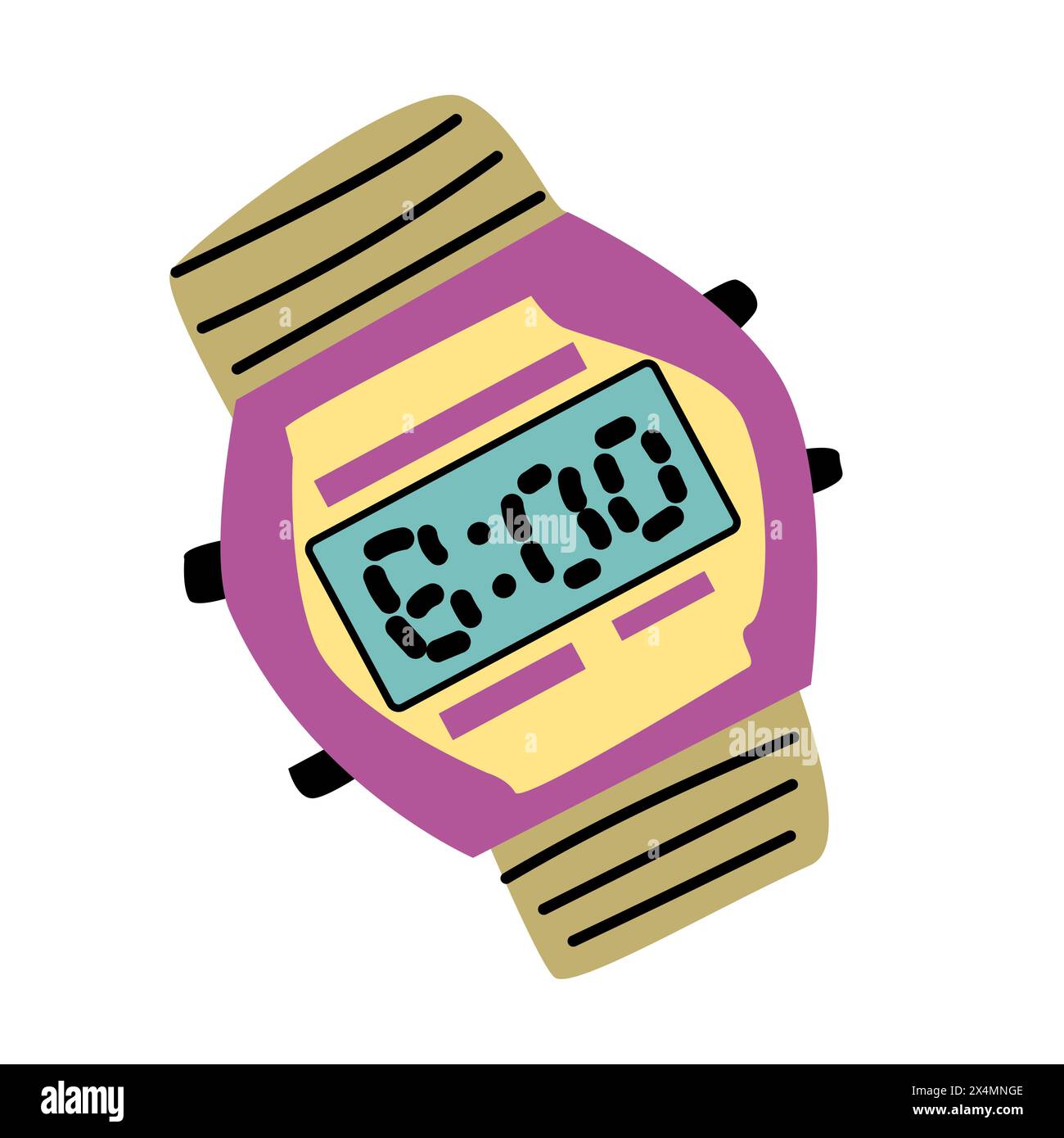 80s clock Stock Vector Images - Alamy