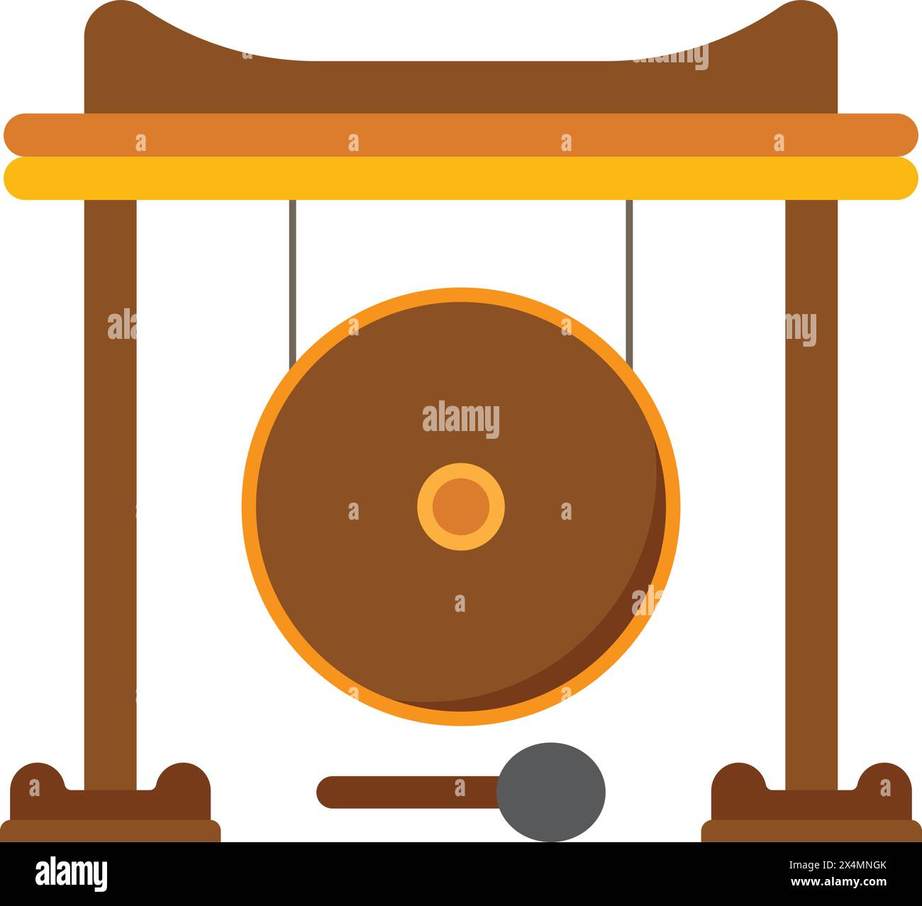Icon of Gong or Indonesian traditional musical instrument,vector ...