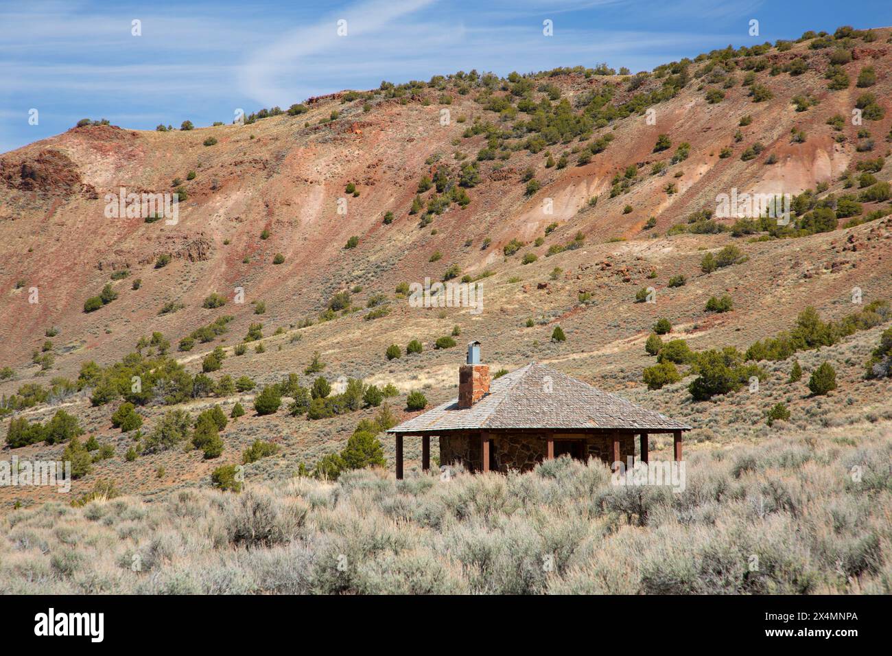 Overnight cabin, Sheldon National Wildlife Refuge, Nevada Stock Photo ...