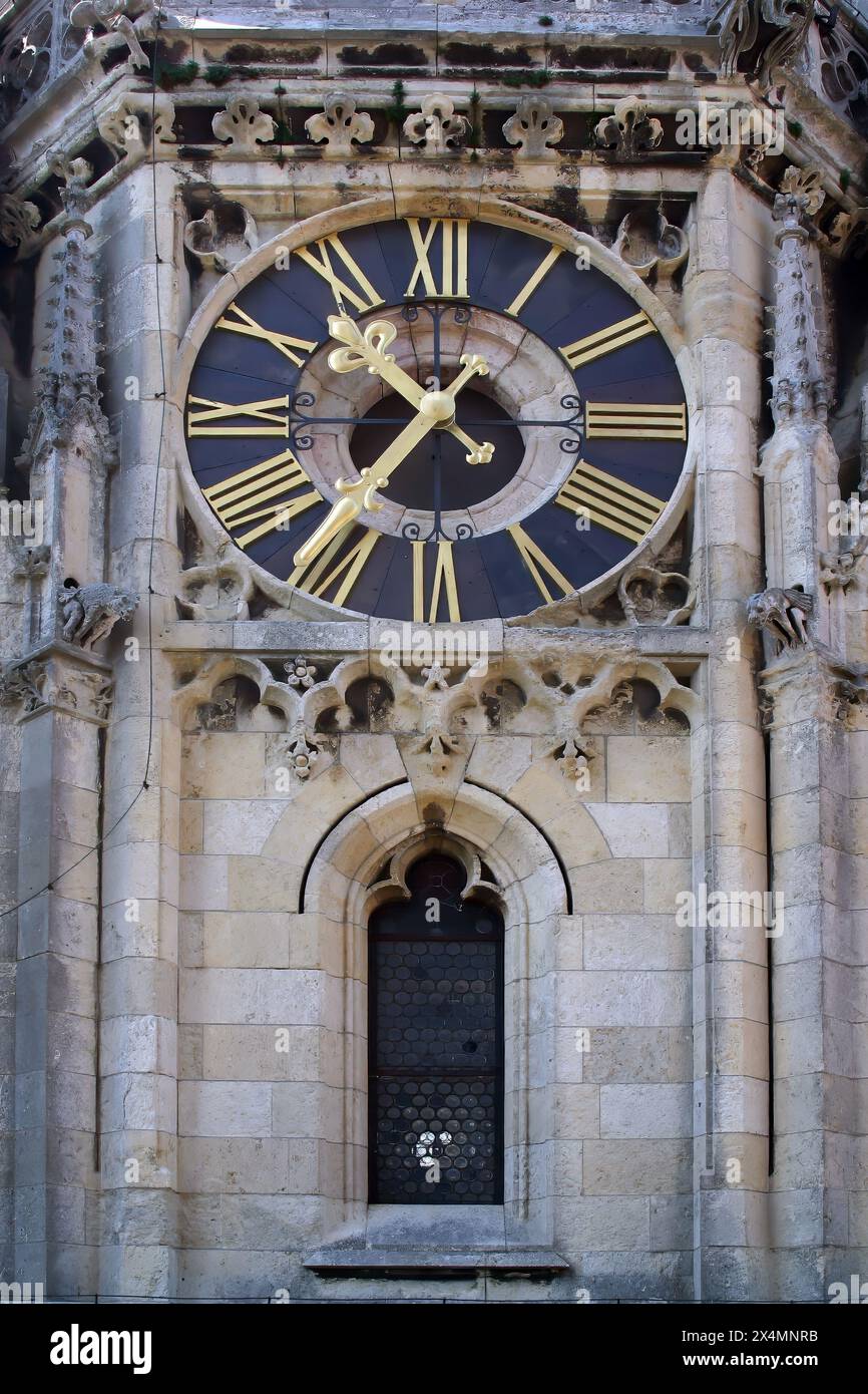 Clock on the Tower of the Zagreb Cathedral, Croatia Stock Photo - Alamy