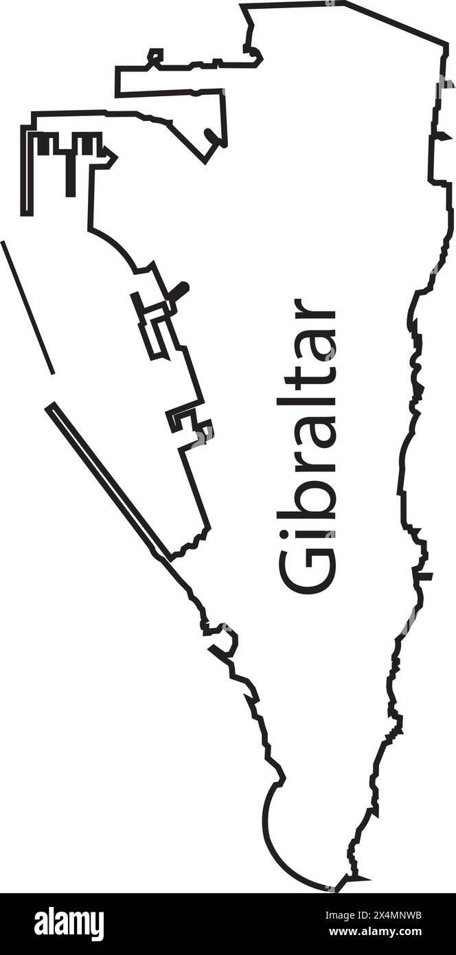 Gibraltar map hi-res stock photography and images - Alamy