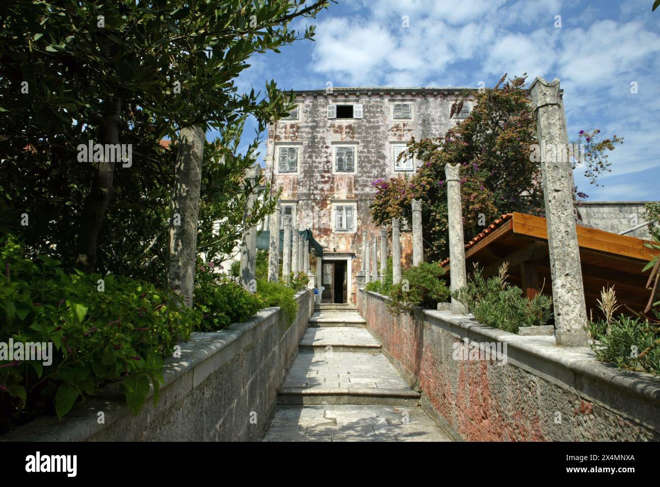 Captain's house in Orebic, Dalmatia, peninsula Peljesac, Croatia Stock ...