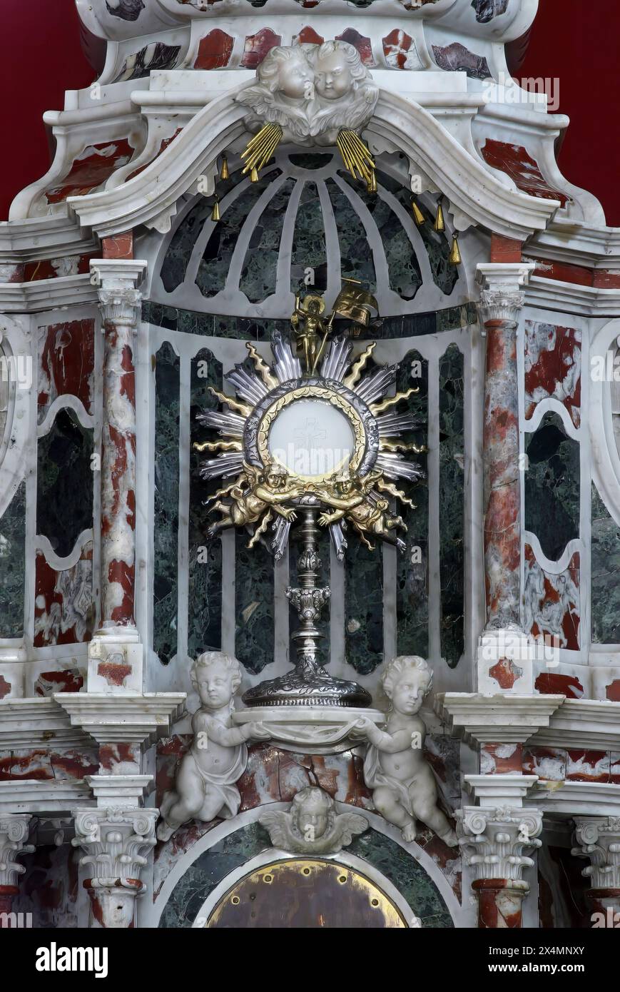 Monstrance on the altar of the Holy Cross in the Church of All Saints ...
