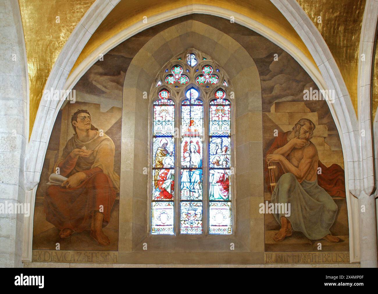 Prophet Isaiah and Prophet Jeremiah, fresco in the church of St. Mark ...