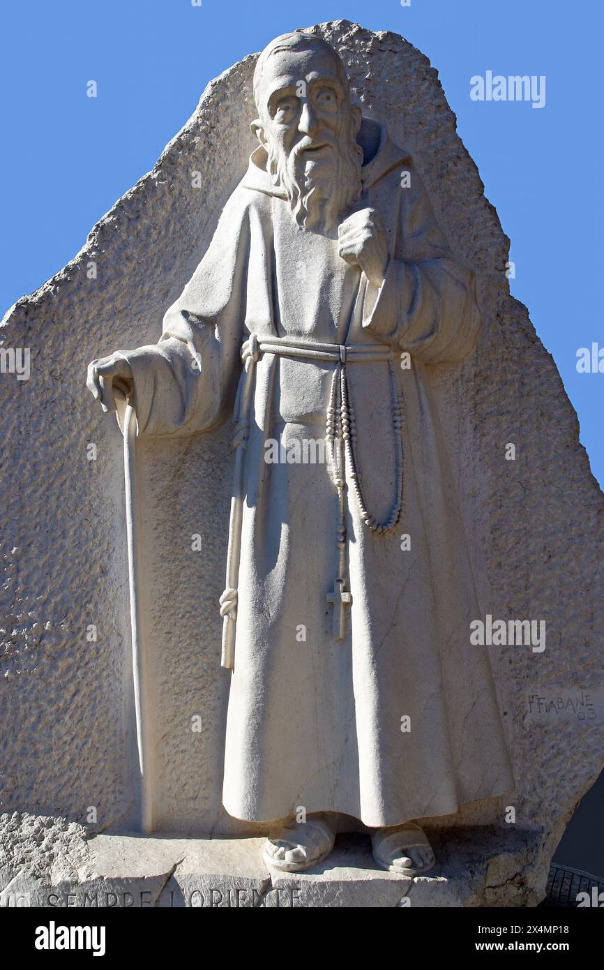 Saint Leopold Mandic, statue in front of the Shrine of St. Leopold ...