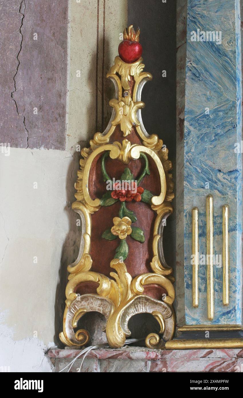 Altar decoration on the main altar in the Church of the Holy Trinity in ...