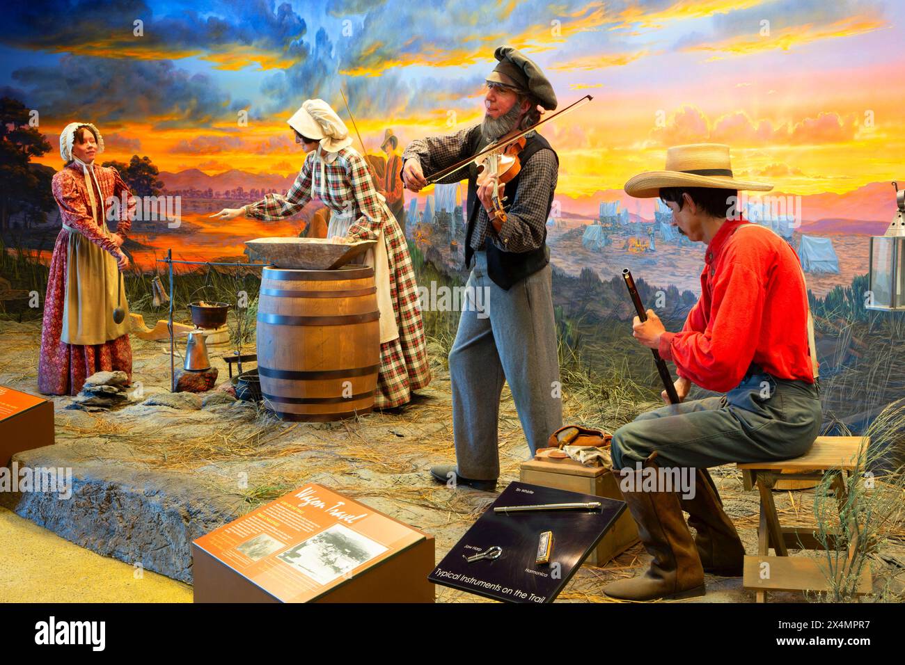 Center trail display, California Trail Interpretive Center, California ...