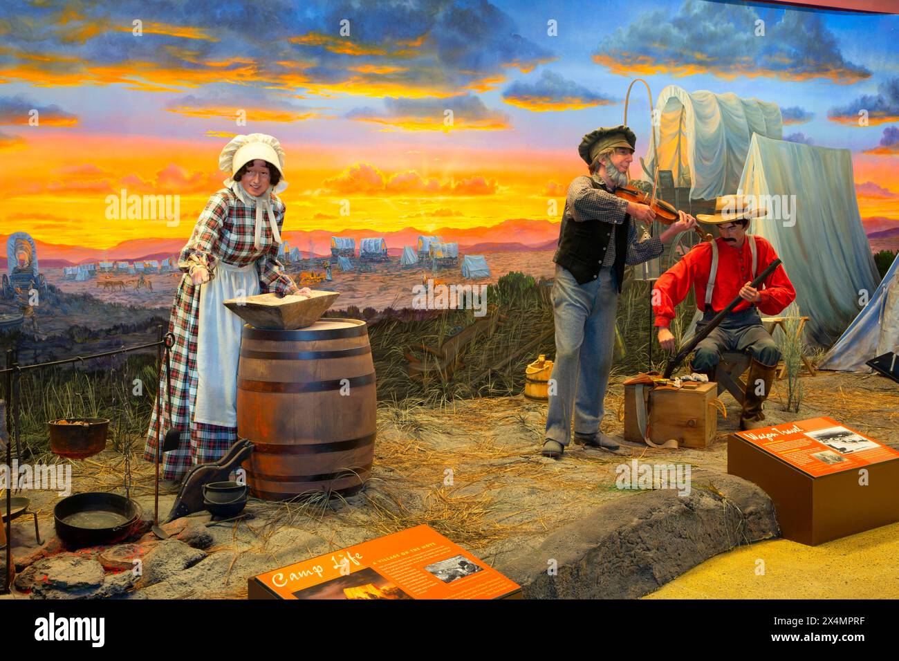 Center trail display, California Trail Interpretive Center, California ...