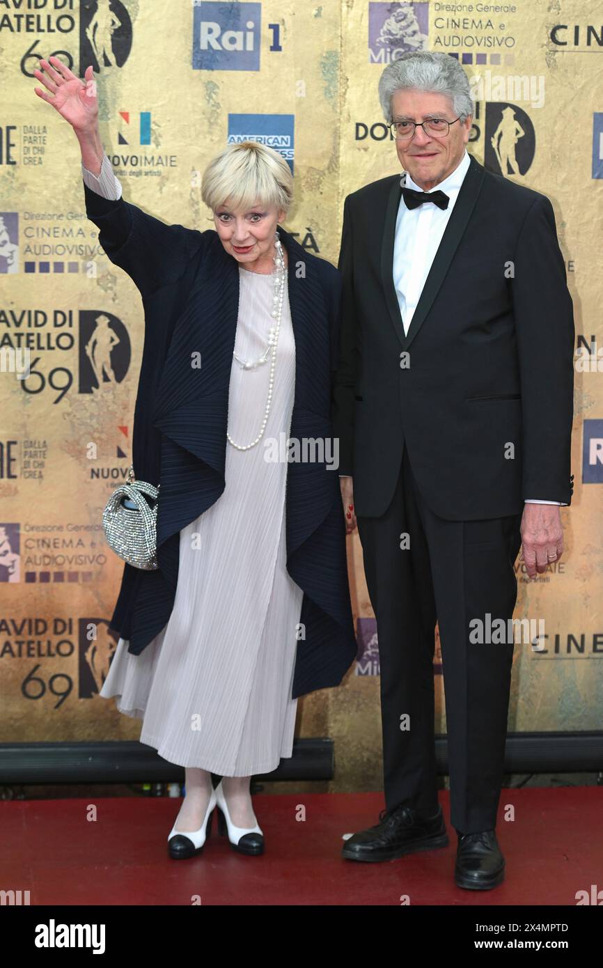 Milena Vukotic and Alfredo Baldi attend the photocall of the 69th ...