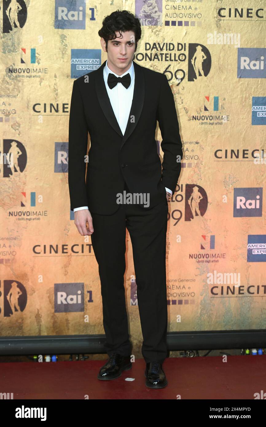 Nicolas Maupas attends the photocall of the 69th italian film awards ...