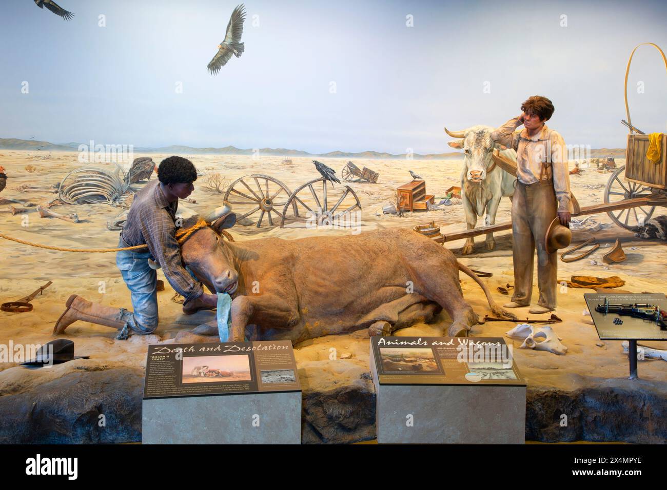 Center trail display, California Trail Interpretive Center, California ...