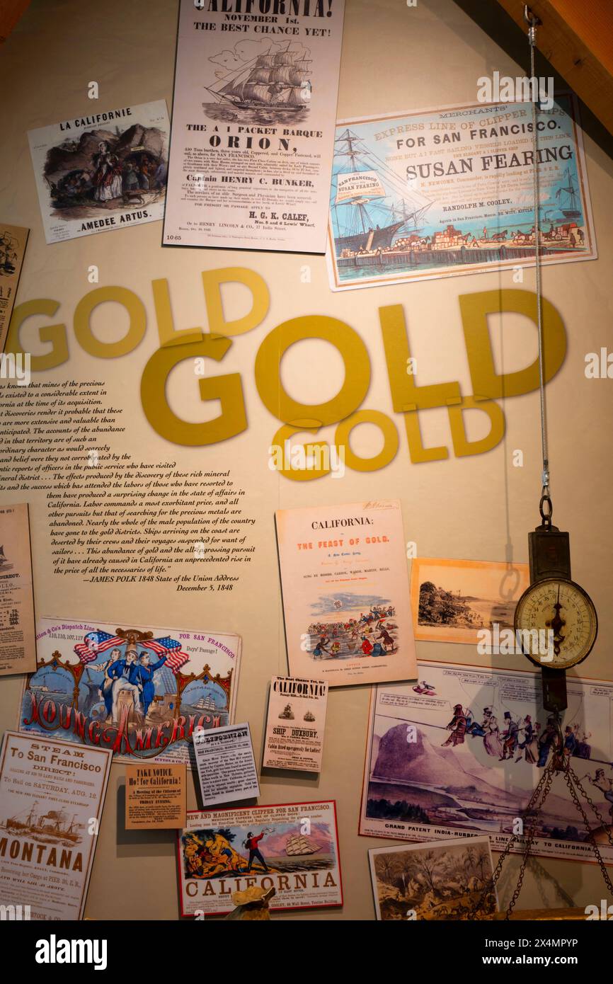 Center trail display, California Trail Interpretive Center, California ...