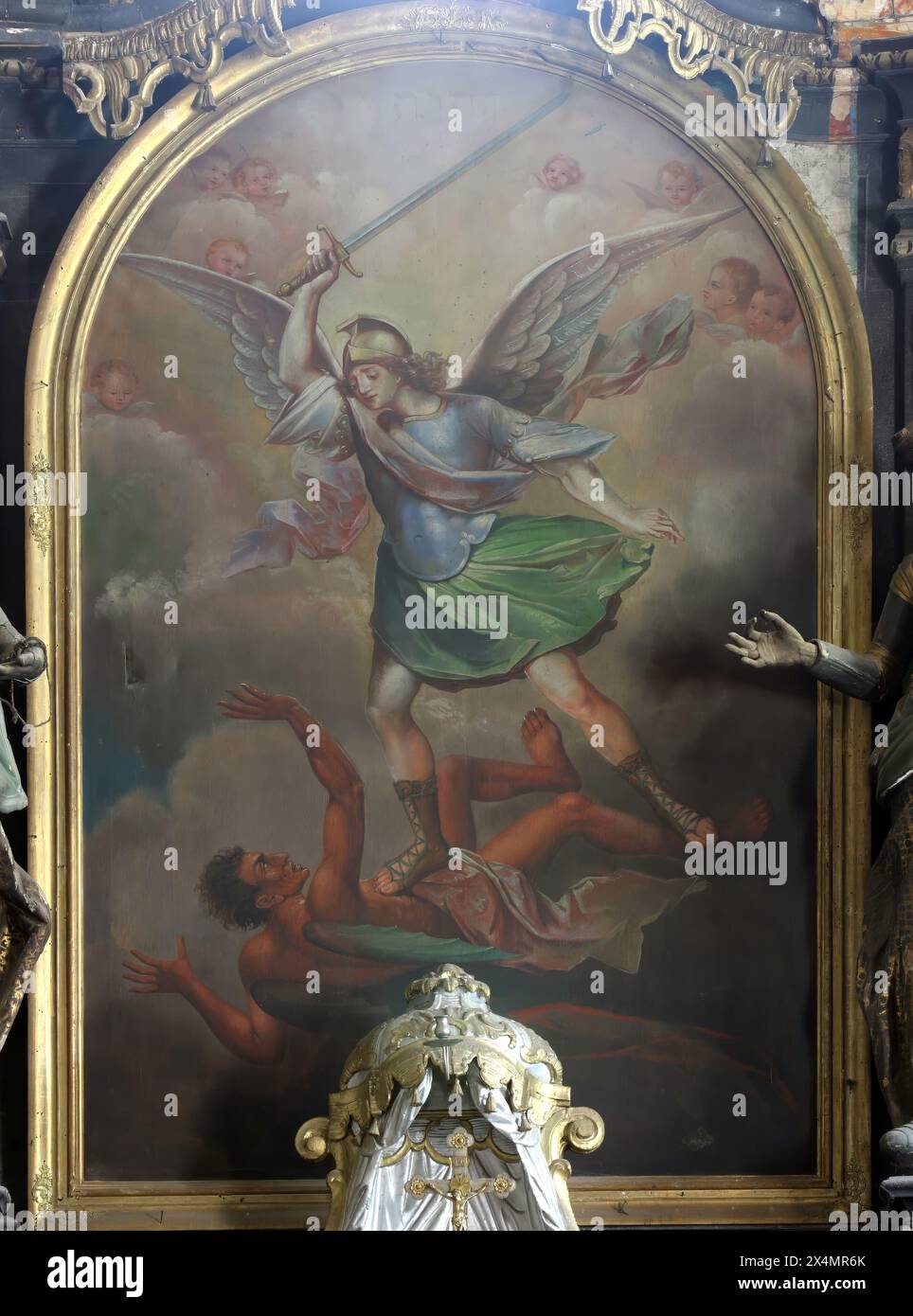 Saint Michael the Archangel, altarpiece on the high altar in the Parish ...