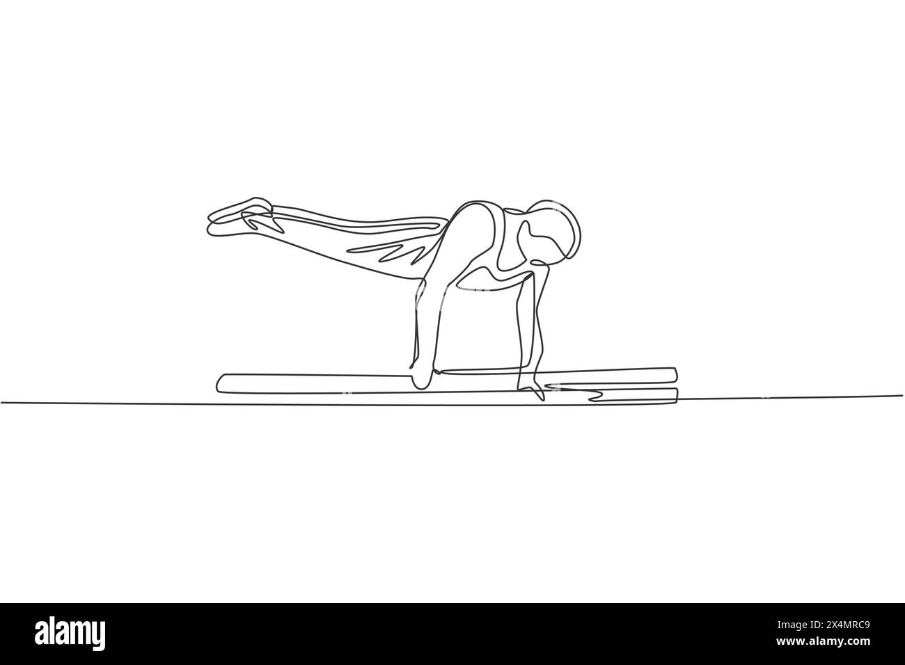 Muscular young athlete stretching Black and White Stock Photos & Images ...