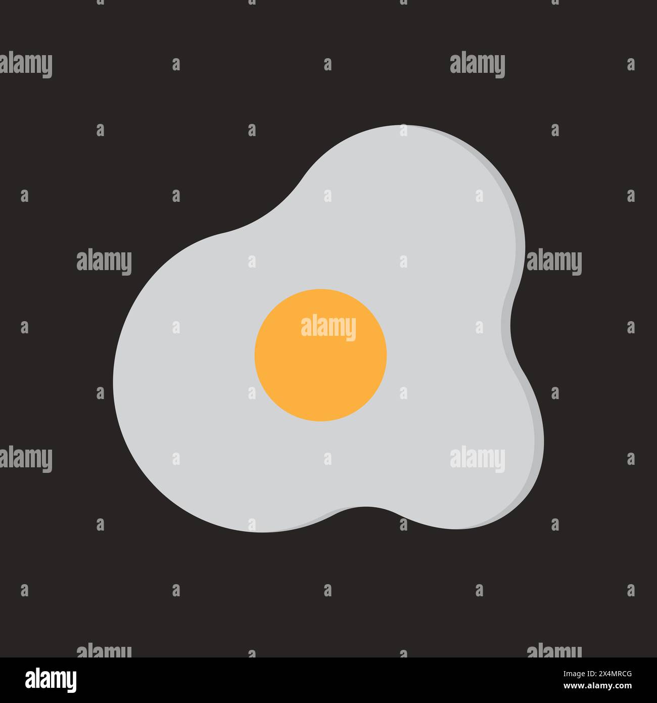 Cartoon fried egg nutrition breakfast Stock Vector Images - Alamy