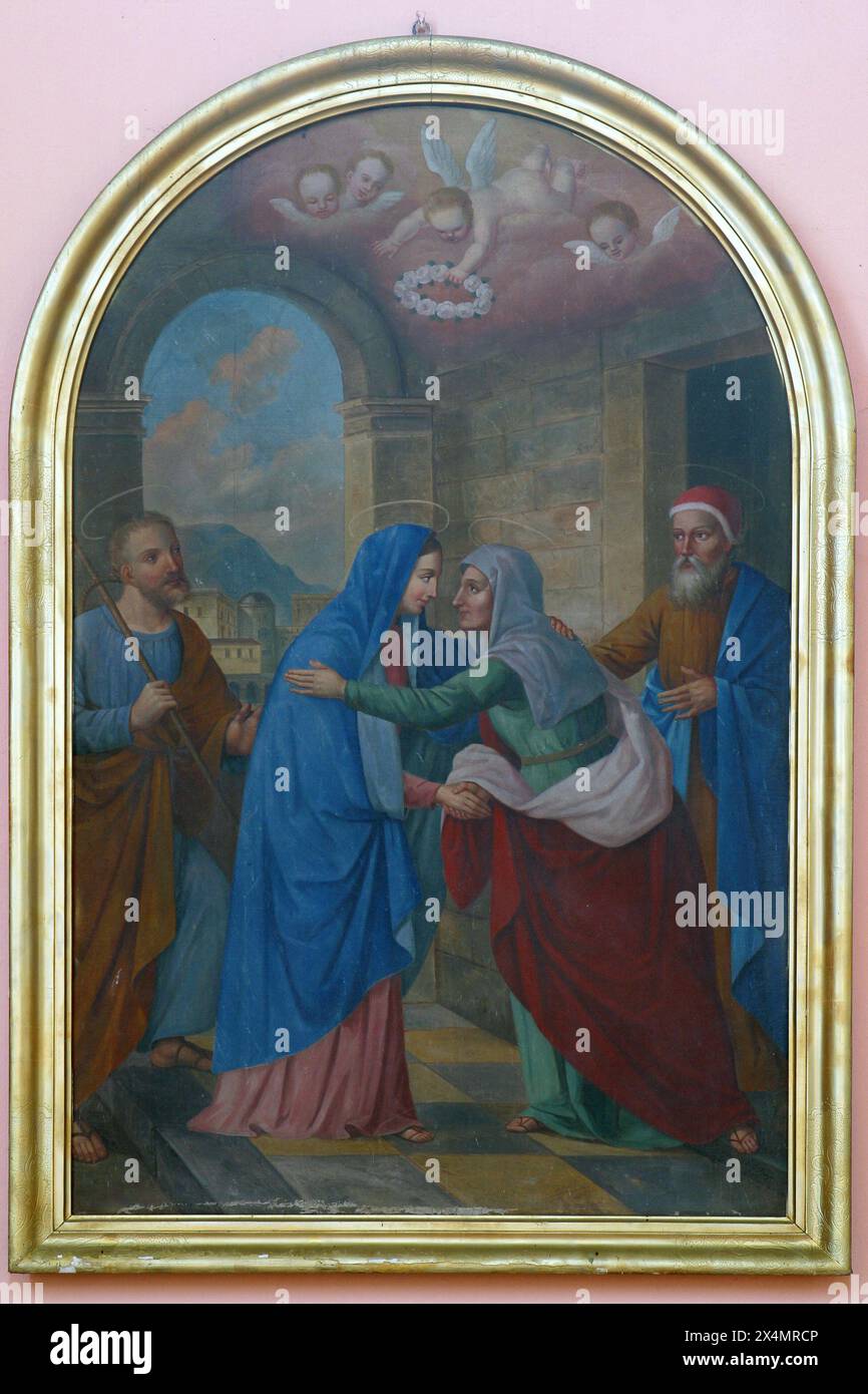 Visitation of the Virgin Mary, painting in the parish church of St. Anthony of Padua in Voloder ...