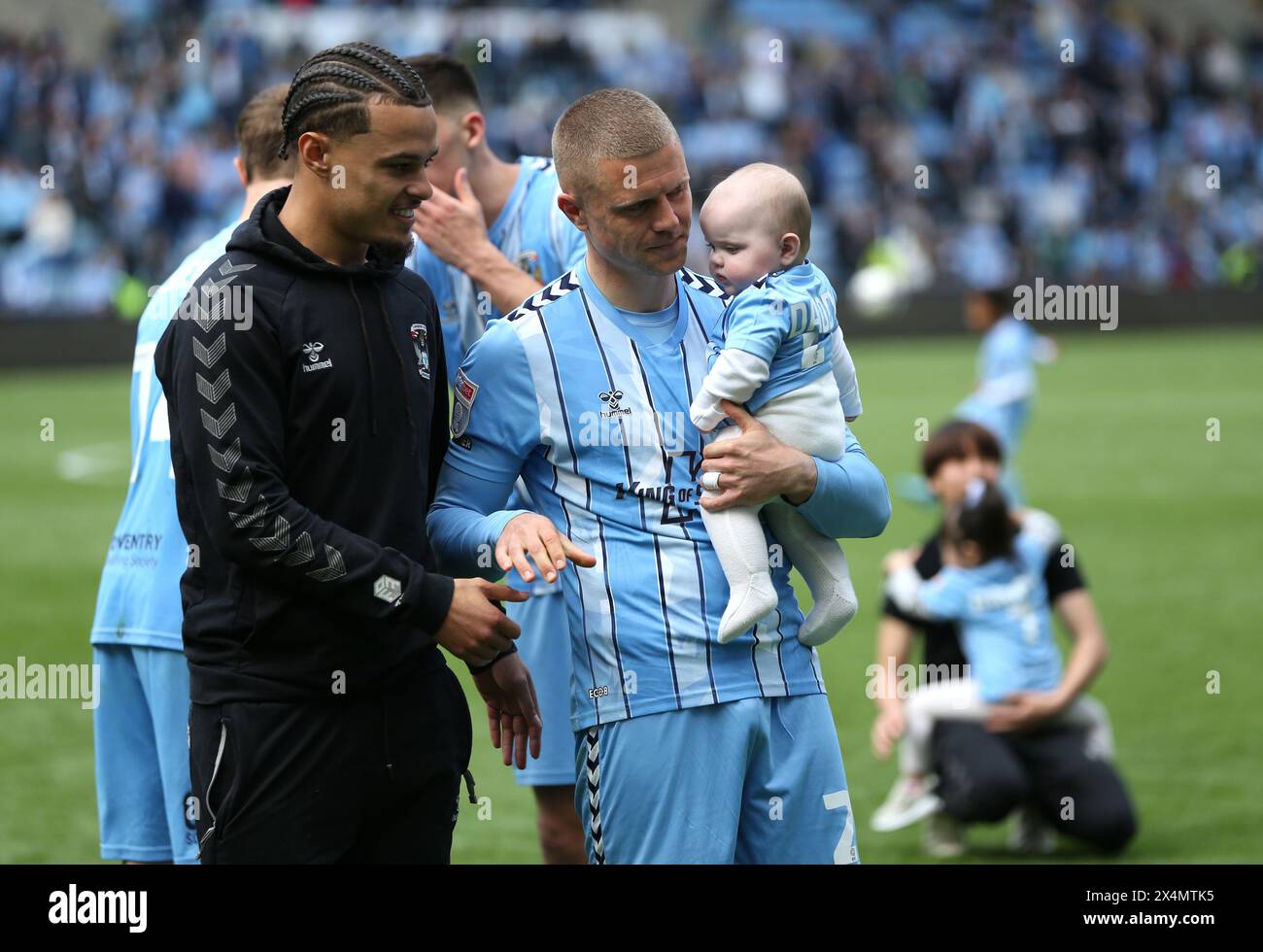 Coventry City's Joel Latibeaudiere and Jake Bidwell react following the ...