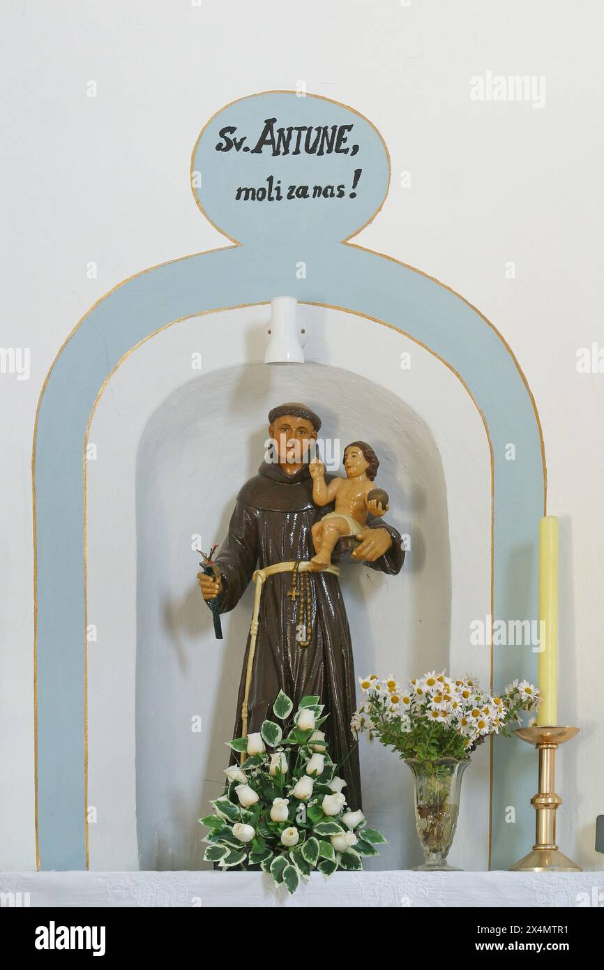 Saint Anthony of Padua, statue in the chapel of the Blessed Virgin Mary ...