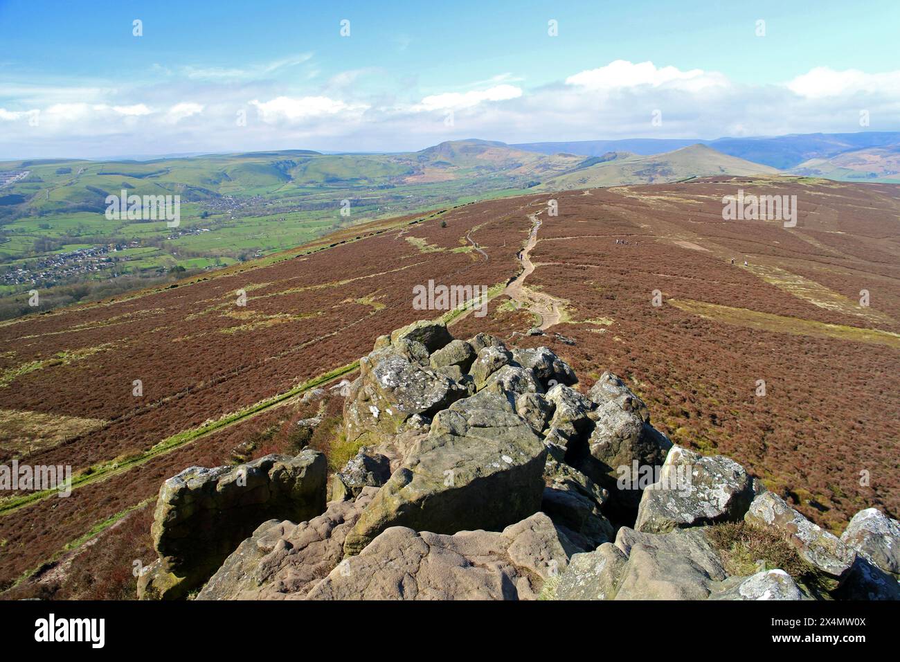 Summit views on win hill, peak district Stock Photo - Alamy