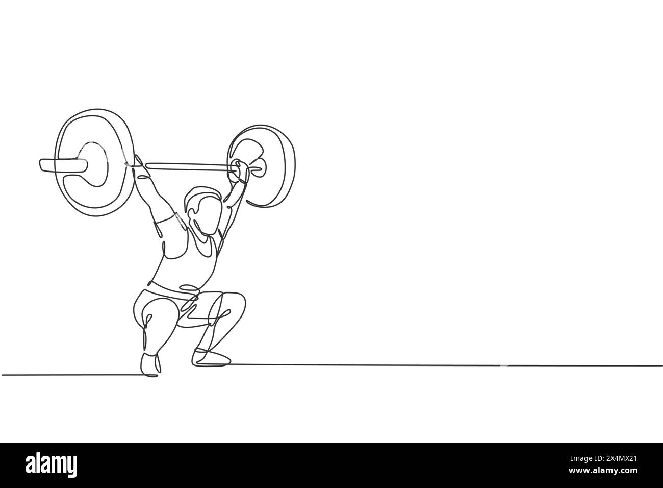 Man working out at a gym Stock Vector Images - Alamy