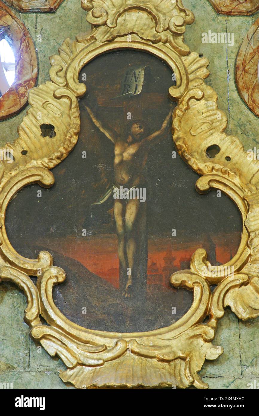 Crucifixion, altar of the Virgin Mary in the Church of Saint Francis ...