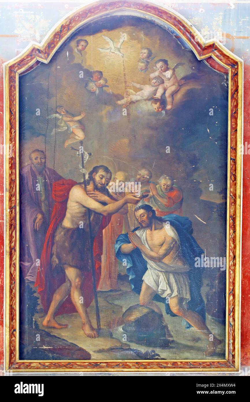Baptism of the Lord, painting on the main altar in Saint John the ...