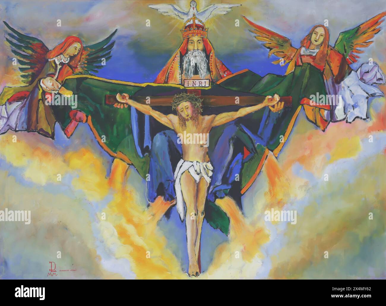 Holy Trinity, painting in the chapel of Holy Trinity in Dugo Selo ...