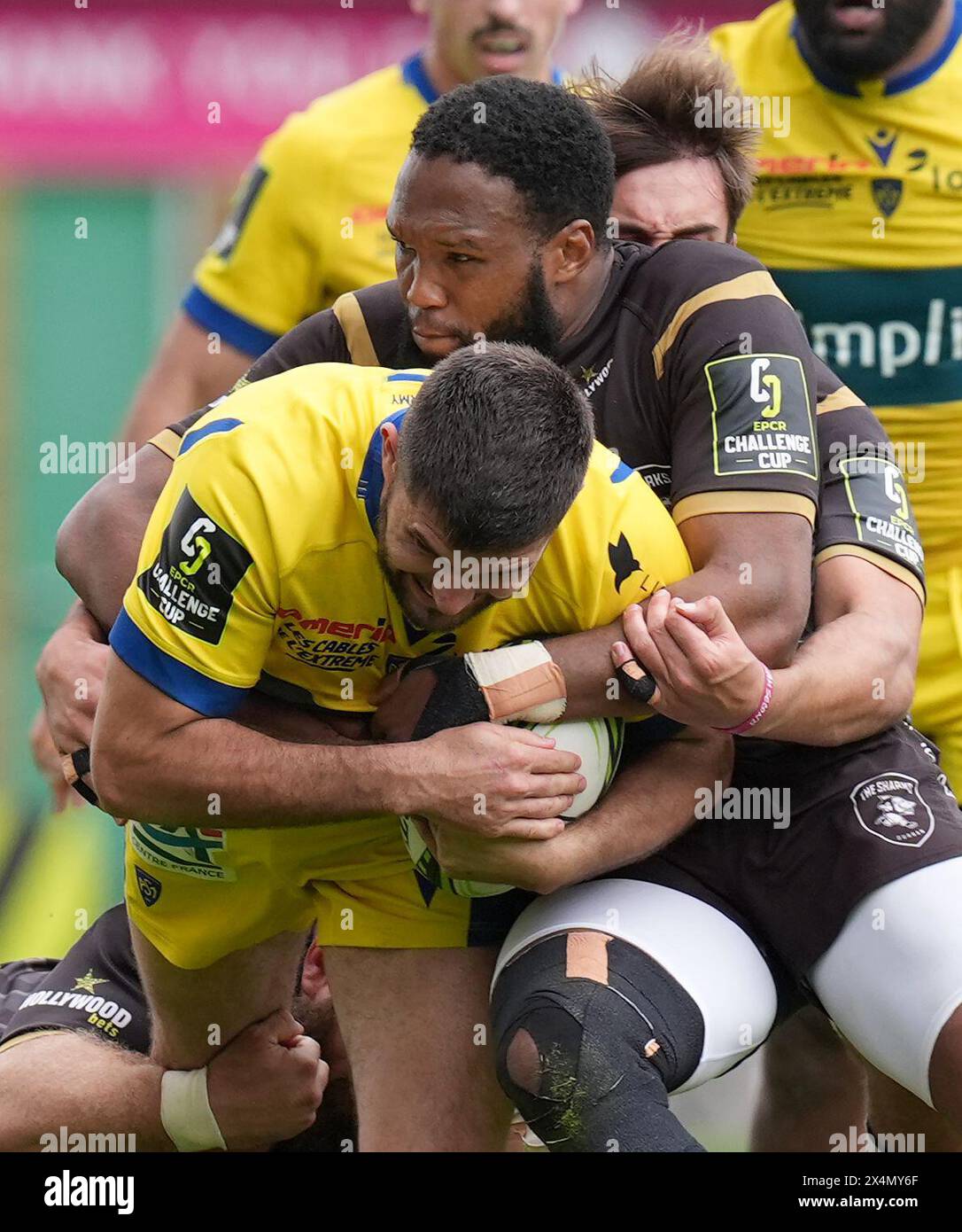 Clermont Auvergne's Joris Jurand in action during the EPCR Challenge ...