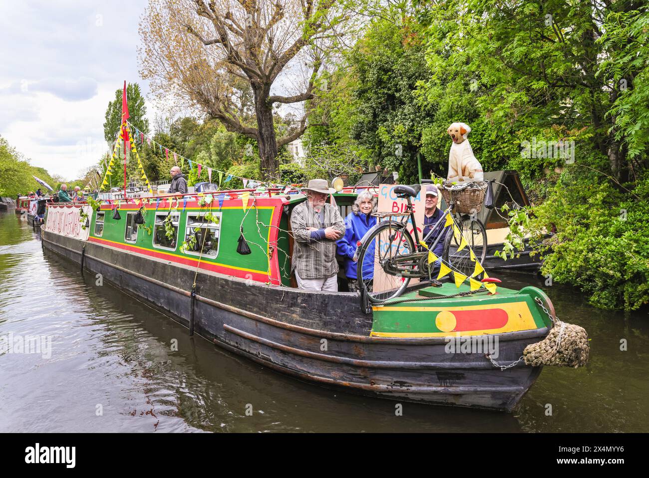 London, UK. 04th May, 2024. One of the boats in the pageant procession ...