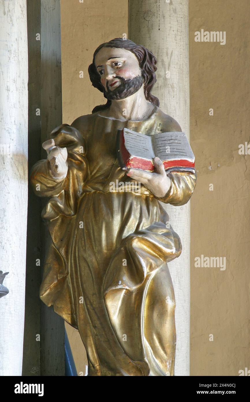 St. Luke the Evangelist statue on the altar of Our Lady in the parish ...
