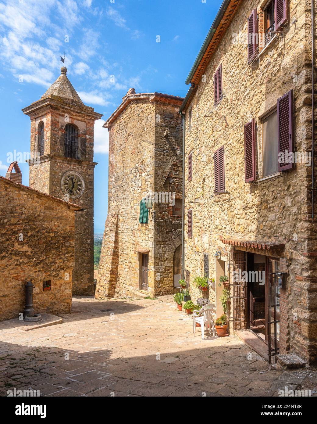 The picturesque village of Casale Marittimo, in the Province of Pisa ...
