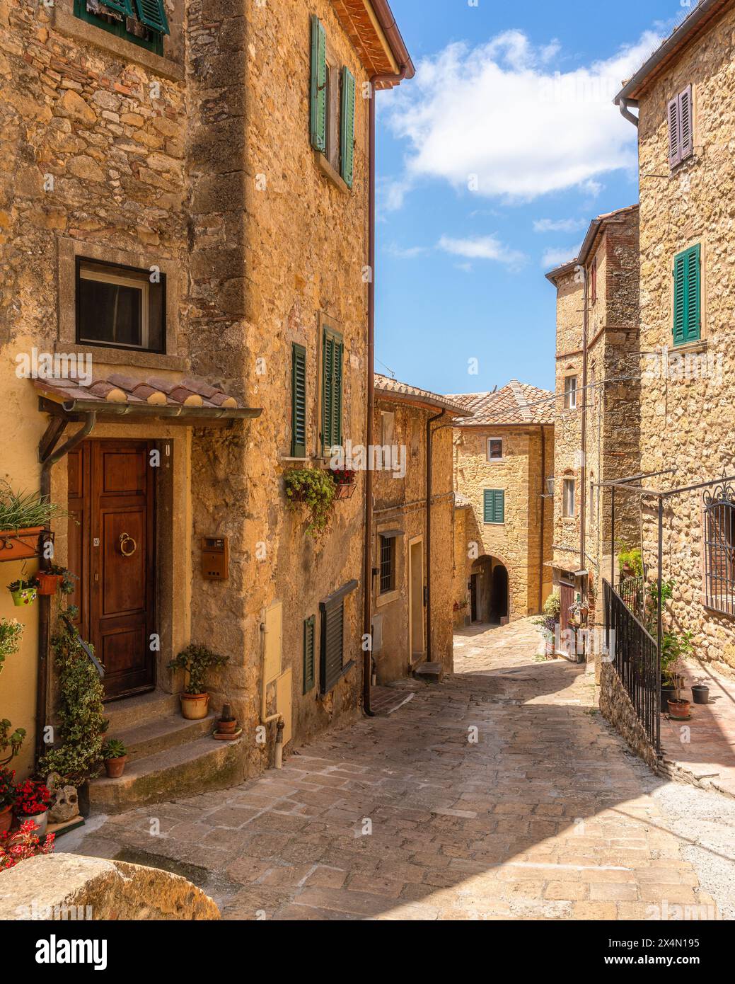 The picturesque village of Casale Marittimo, in the Province of Pisa ...