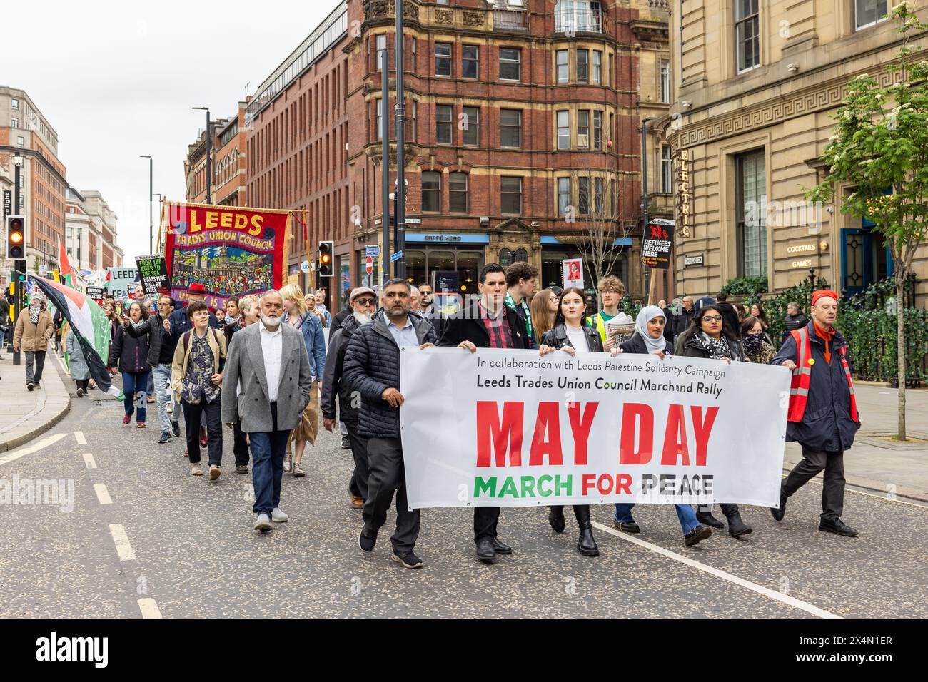 Leeds, UK. 04 MAY, 2024. Richard Burgon MP for Leeds East leads the May ...