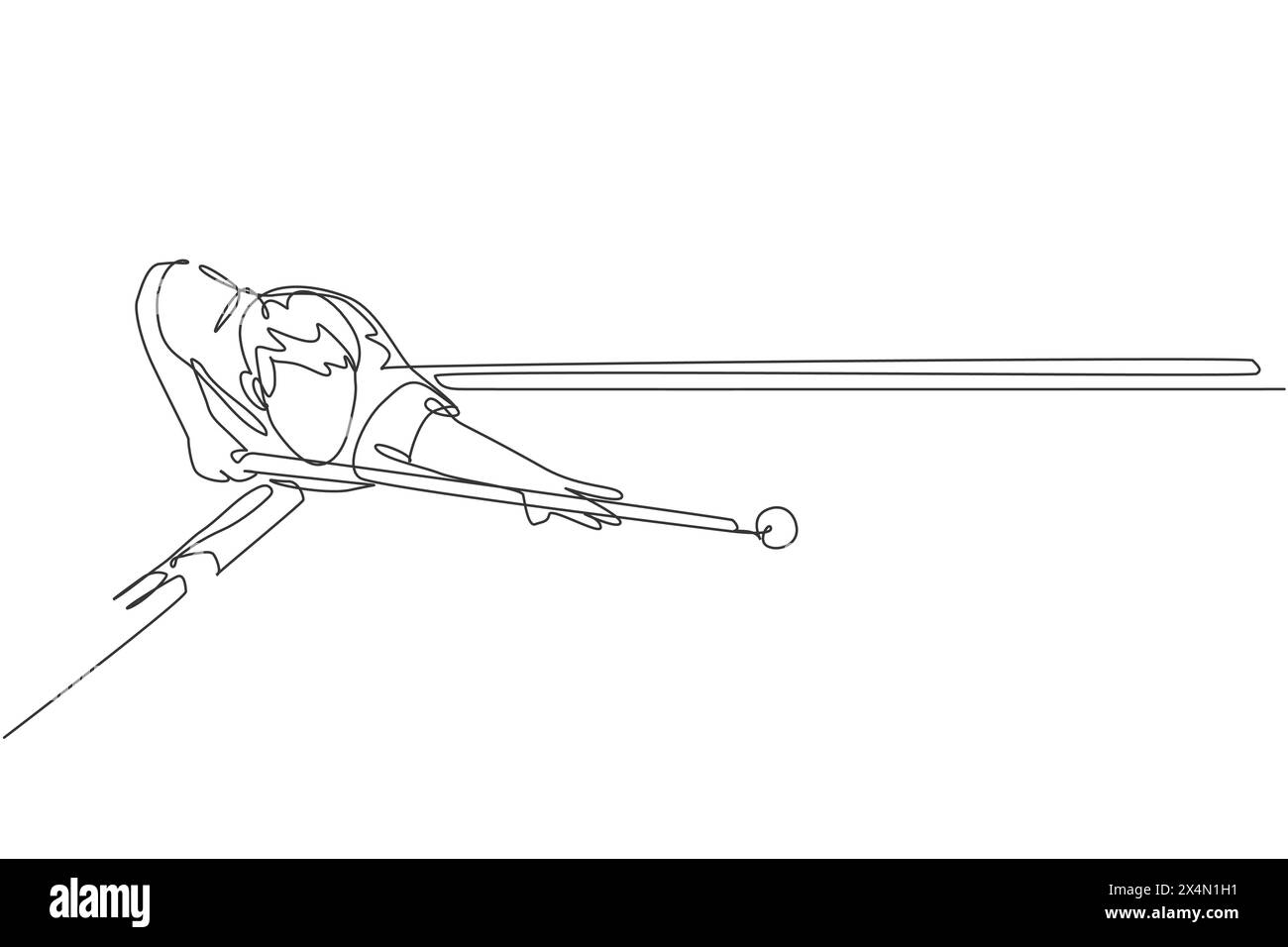 Single continuous line drawing of young handsome professional athlete ...