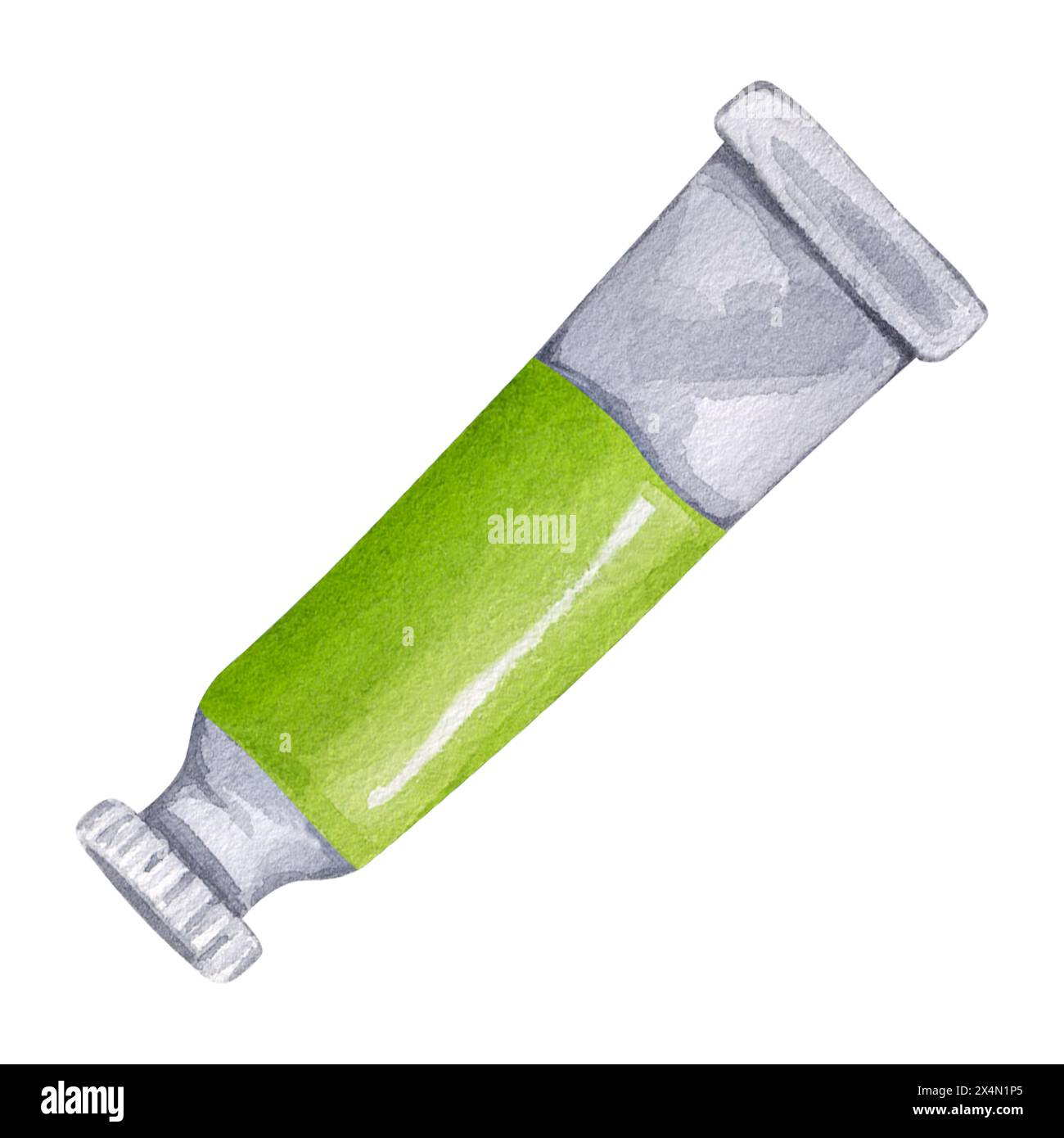 Paint tube green watercolor oil acrylic tempera gouache. Packaging art ...