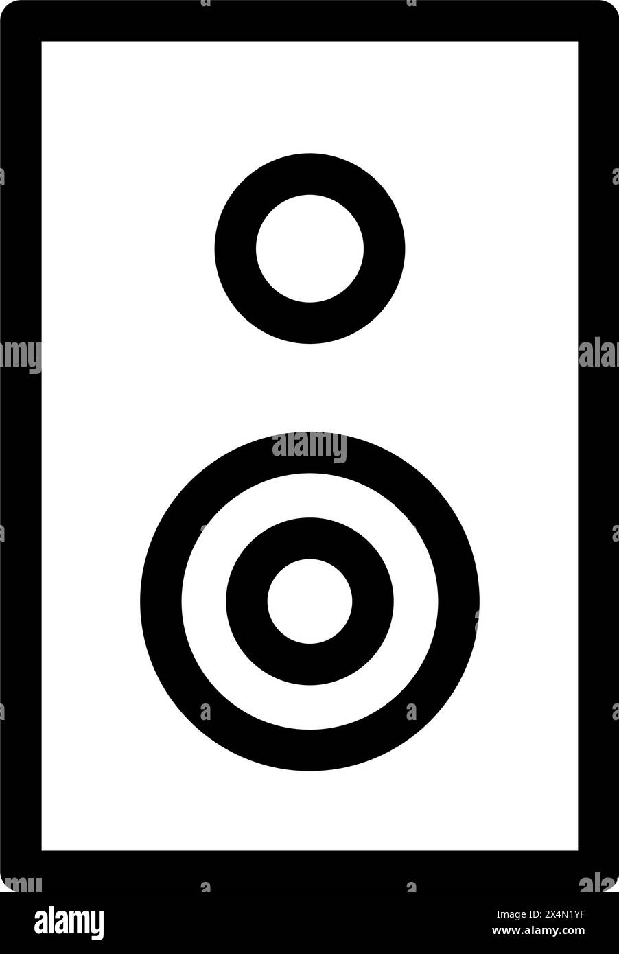 Speaker Sound System Icon Line Style Isolated On White Background