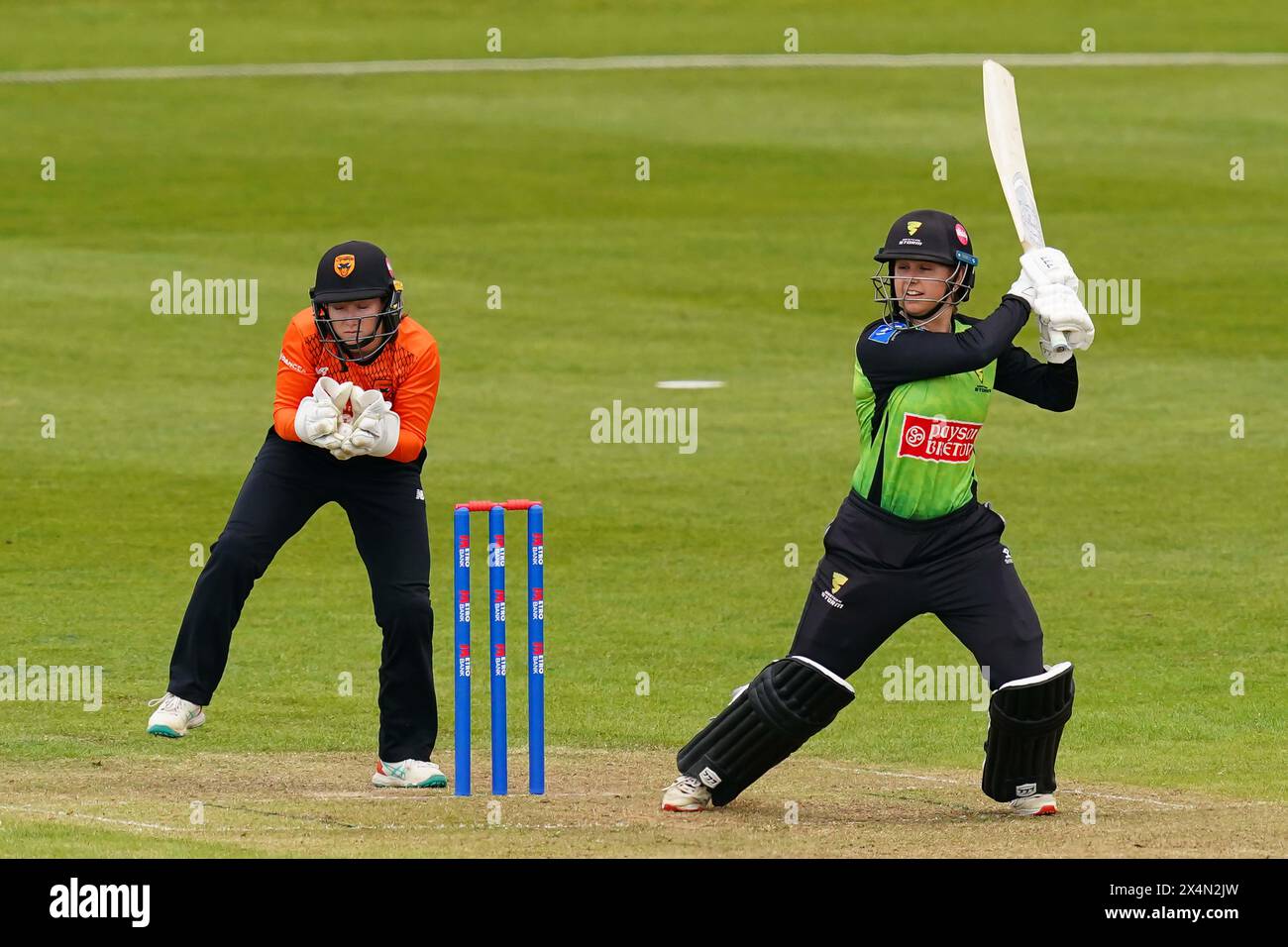 Bristol, UK, 4 May 2024. Western Storm's Natasha Wraith batting during ...