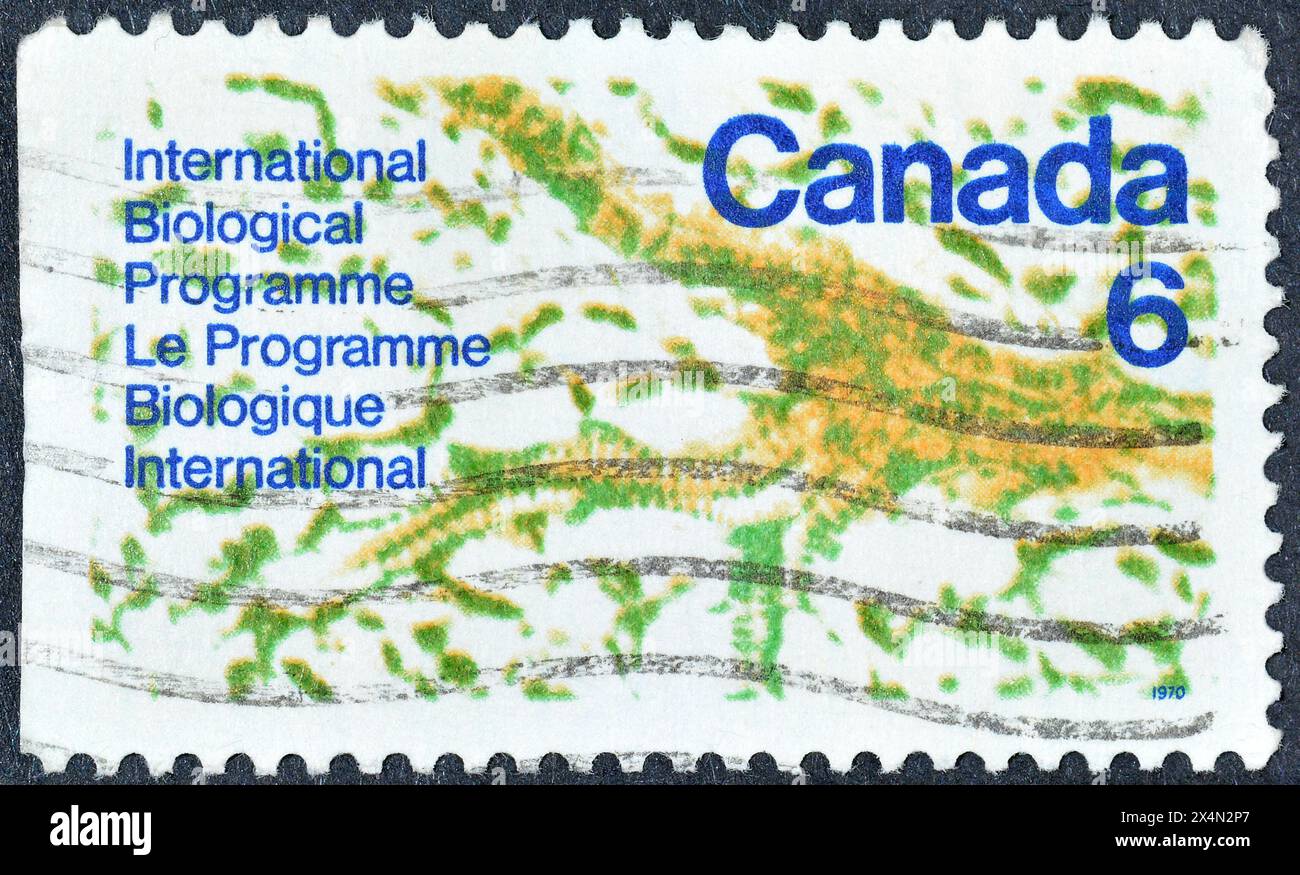 Cancelled postage stamp printed by Canada, that promotes International ...