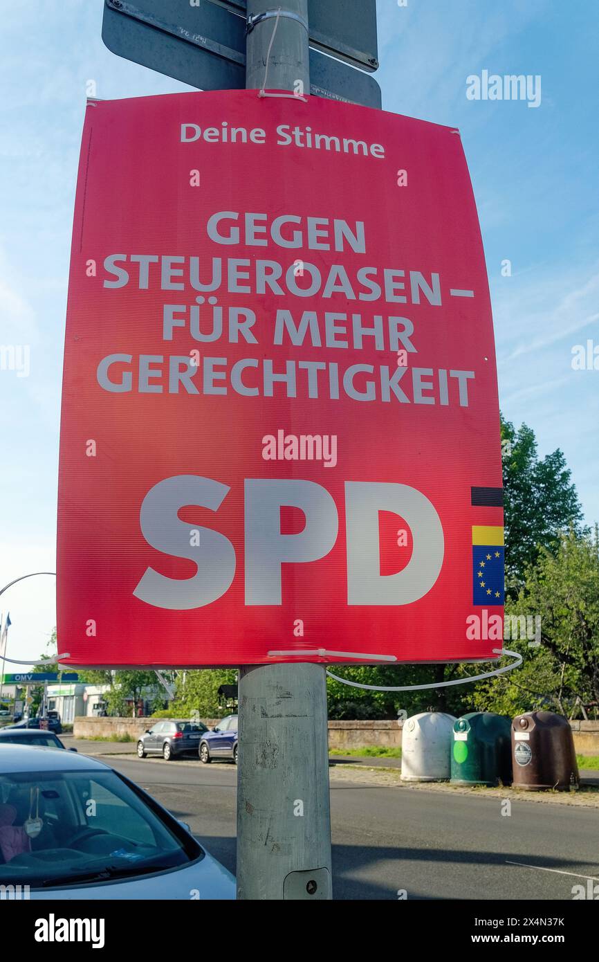 European elections 2024 election poster of the SPD party Stock Photo ...