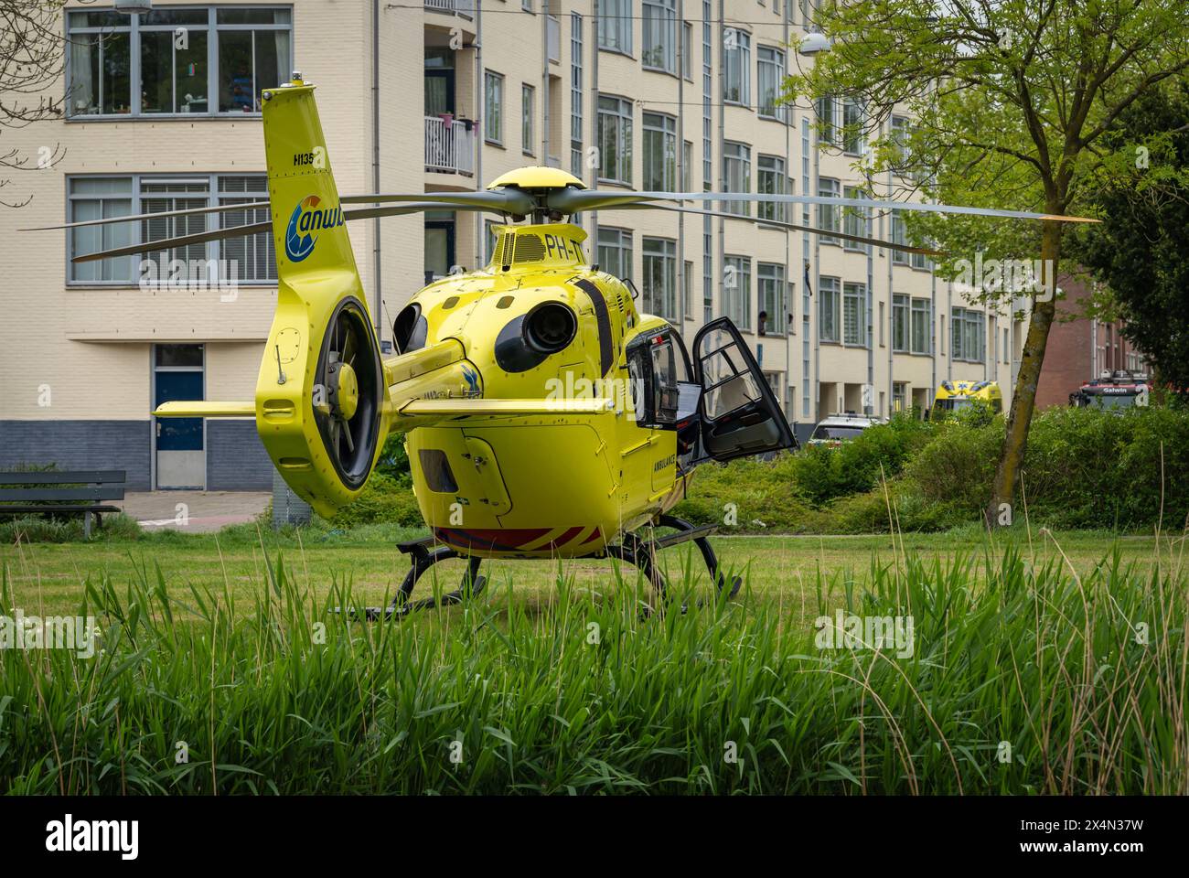 Amsterdam, The Netherlands, 04.05.2024, Dutch ambulance helicopter ...