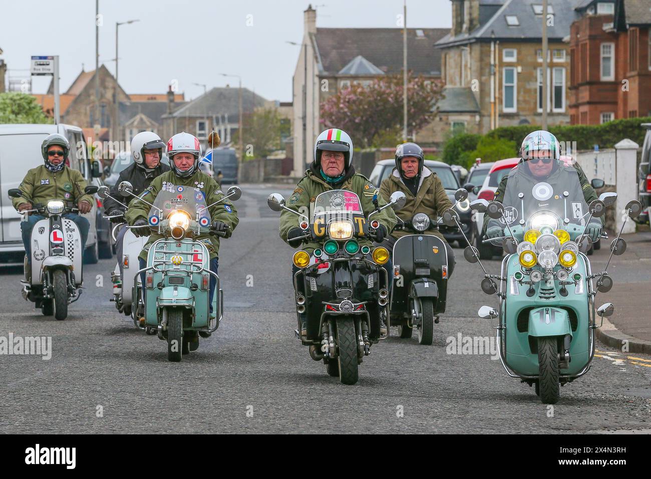 Troon, UK. 04th May, 2024. At least 120 scooter enthusiasts took part ...