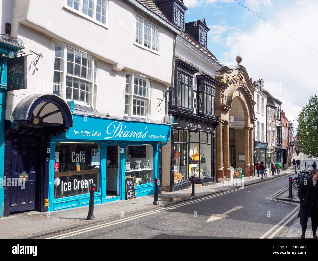 Architectural styles in Fossgate York Stock Photo - Alamy