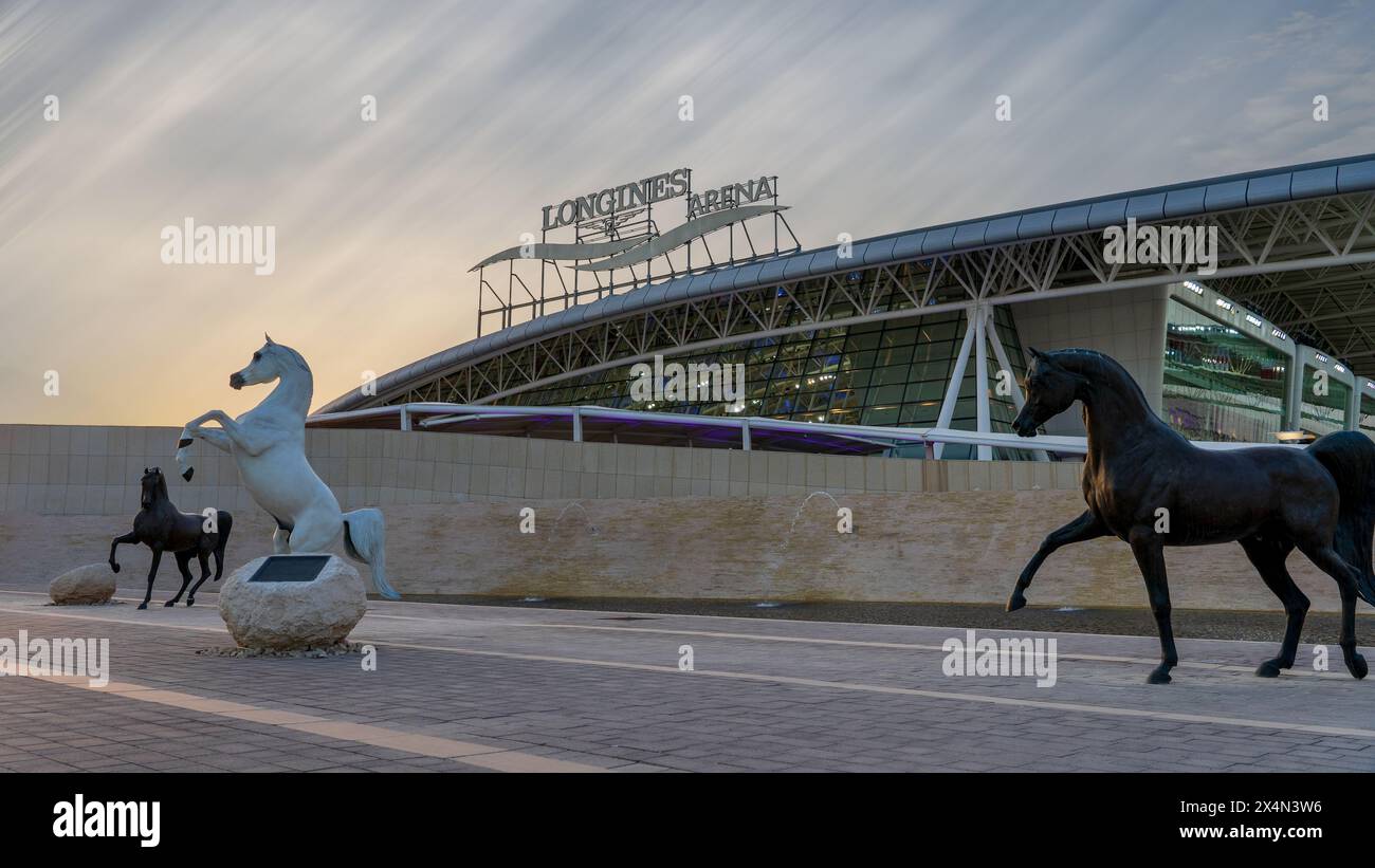 Doha, Qatar- February 20,2024: al shaqab longines arena in qatar Stock ...